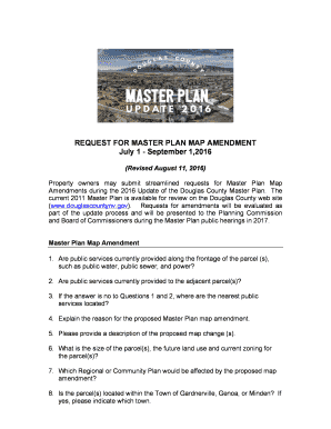 Fillable Online douglascountynv Master Plan Amendment Form Rev August ...