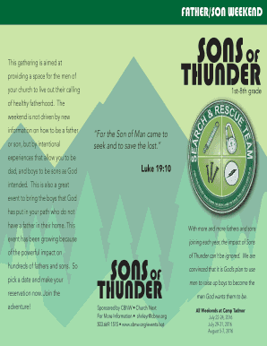 Fillable Online FATHER/SON WEEKEND Fax Email Print - pdfFiller