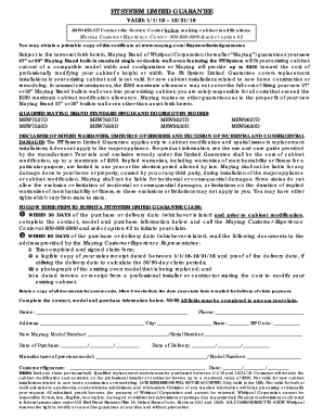 Fillable Online FIT SYSTEM LIMITED GUARANTEE Fax Email Print - pdfFiller