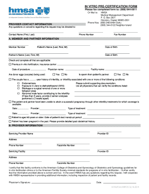 Fillable Online In Vitro Pre-Certification Form - 021916 Fax Email ...