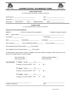 Fillable Online Student-Athlete Profile Fax Email Print - pdfFiller