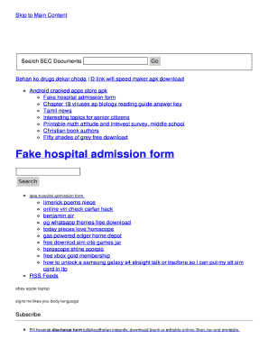 Fillable Online fake hospital admission form - lb.simplemachinedesigns ...