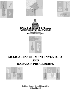 Fillable Online johnson richlandone MUSICAL INSTRUMENT INVENTORY Fax ...