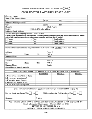 Fillable Online thecmsa Please sign below and return with corrections ...