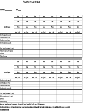 Fillable Online scaffold pre-use checklist - tkweb.inland.com Fax Email ...