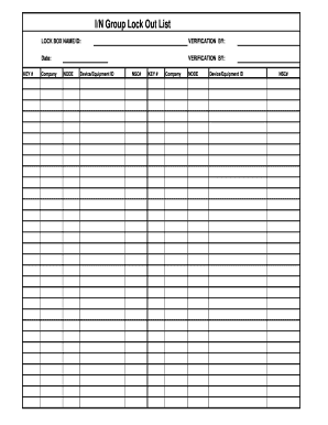 Fillable Online I/N Group Lock Out List - tkweb.inland.com Fax Email ...