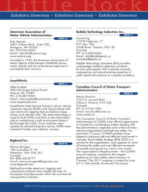 Fillable Online Exhibitor Directory Exhibitor Directory Exhibitor ...