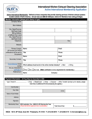 Fillable Online ikeca International Kitchen Exhaust Cleaning ...