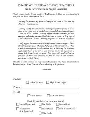 Fillable Online kuc ss THANK YOU TEACHERS APP - Kenilworth Union Church ...