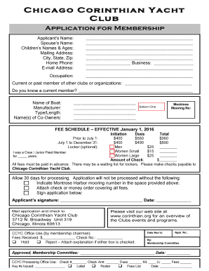 Fillable Online corinthian Regular Membership Application Form ...