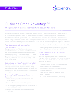 Fillable Online Business Credit AdvantageSM Fax Email Print - pdfFiller