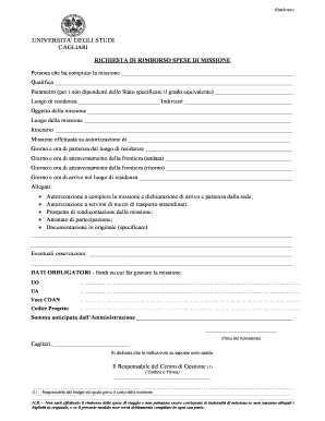 Fillable Online moduli da compilare per la richiesta del rimborso delle ...