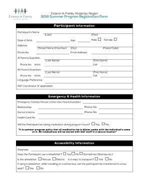 Fillable Online Reg form 2016 - Extend-A-Family Waterloo Region Fax ...
