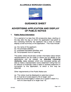 Fillable Online GUIDANCE SHEET Fax Email Print - pdfFiller