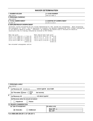 Fillable Online secure ssa Waiver Determination. Waiver Determination ...