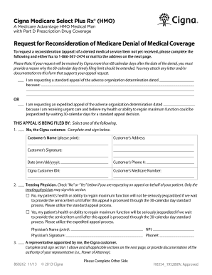 Fillable Online Request for Reconsideration of Medicare Denial of ...