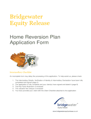 Fillable Online bridgewaterequityrelease co Bridgewater Equity Release ...