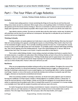 Fillable Online starscomputingcorps Part I - The Four Pillars of Lego ...