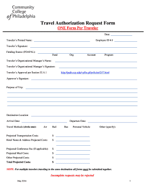 Fillable Online CCP Air Travel Request and Authorization Form Fax Email ...