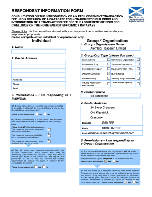 Fillable Online RESPONDENT INFORMATION FORM - Scottish Fax Email Print ...