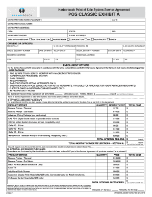 Fillable Online Harbortouch Point of Sale System Service Agreement ...