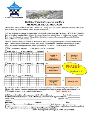 Fillable Online cpdmemorial phase 9 - Chicago Police Memorial ...