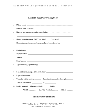 Fillable Online jci-gardena FACILITY RESERVATION REQUEST 1. Date of event - Gardena JCI - jci ...