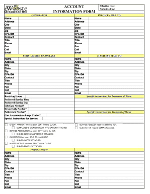 Fillable Online New Account Set up Form-with logo - eWaste Disposal, Inc Fax Email Print - pdfFiller