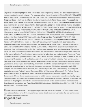 Fillable Online Sample progress note form - yj.karenbrittonhomes.com ...