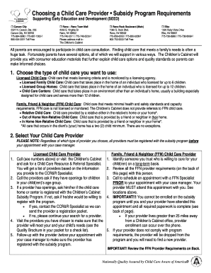 Fillable Online childrenscabinet Parent Application for Child Care ...