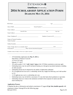 Fillable Online extension usu Full Name: - extension usu Fax Email ...