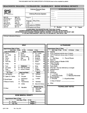 Fillable Online qhc on DIAGNOSTIC IMAGING: ULTRASOUND RADIOLOGY BONE ...