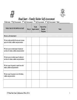 Fillable Online Head Start Family Shelter Self-Assessment (PDF 117 KB 7 ...