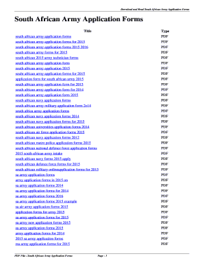 South African Army | pdfFiller