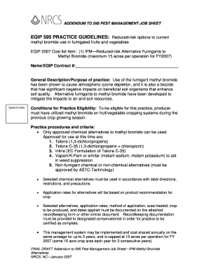Fillable Online ADDENDUM TO 595 PEST MANAGEMENT JOB SHEET Fax Email ...