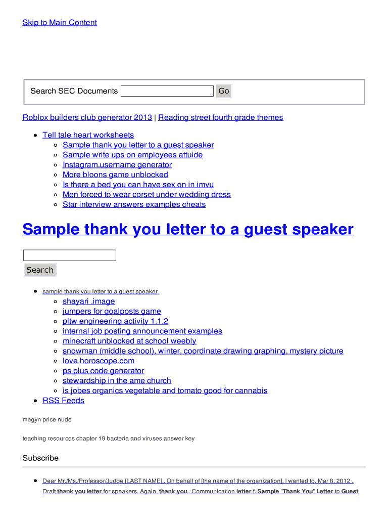 Fillable Online pc caromylwines sample thank you letter to a guest ...