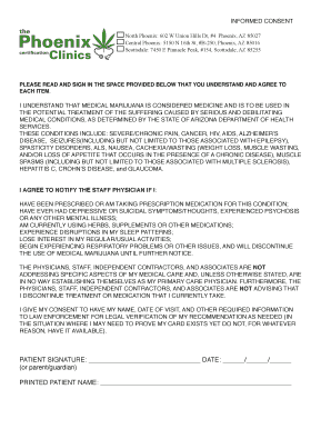 Fillable Online Central Phoenix: 5150 N 16th St, #B-250, Phoenix, A Fax ...