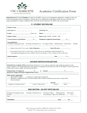 Fillable Online Academic Advisor Certification Form Fax Email Print ...