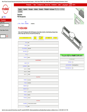 Fillable Online Molex Welcome Connectors Interconnects electrical,electronic, fiber optic and ...