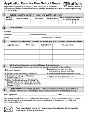 Fillable Online woodbridgeprimary suffolk sch Application Form for Free ...