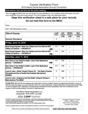 Fillable Online medental annual convention verification form - Maine ...