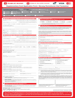 Fillable Online Supplementary card app form 2016.ai - Public Bank Fax ...