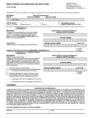Fillable Online Direct Deposit Authorization and Input Form.pdf - UConn ...