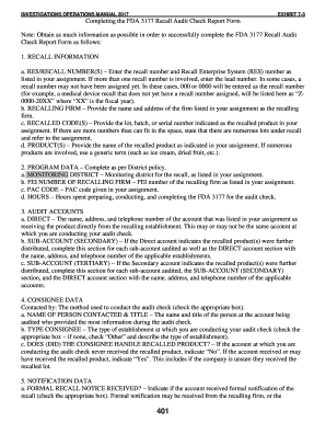 Fillable Online fda CHAPTER 7 - RECALL ACTIVITIES. 7-3 COMPLETING THE ...
