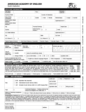 Fillable Online aae AMERICAN ACADEMY OF ENGLISH - aae.edu Fax Email ...