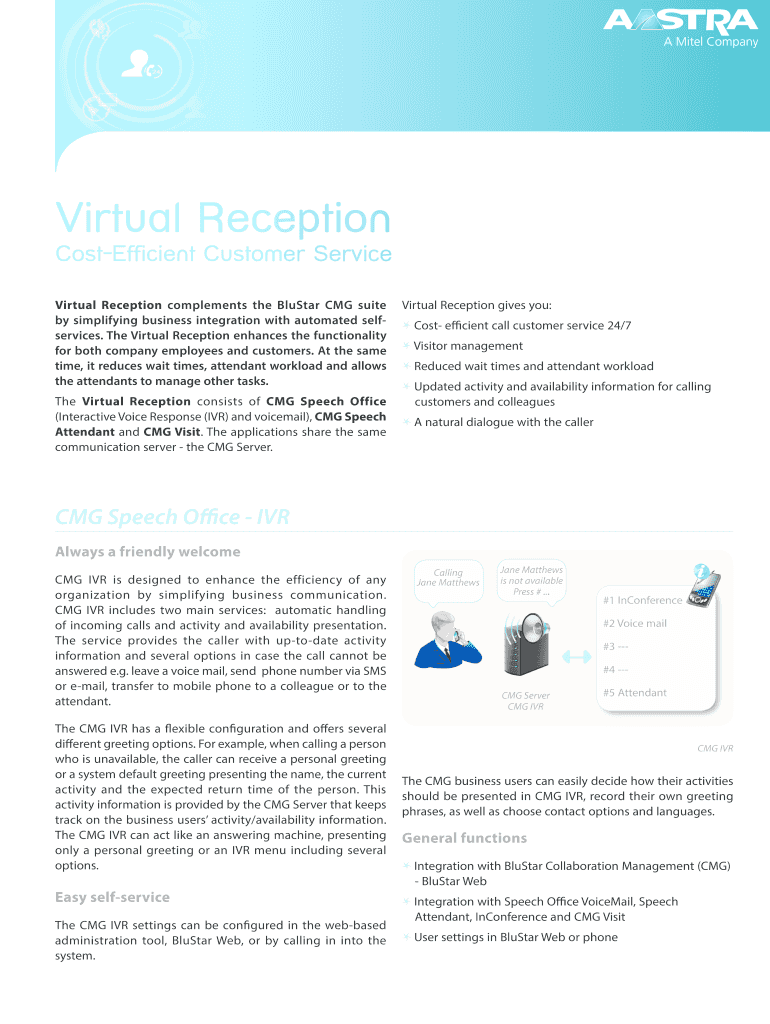 Fillable Online Virtual Reception Fax Email Print - pdfFiller