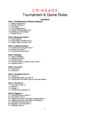 Fillable Online Tournament & Game Rules Fax Email Print - pdfFiller