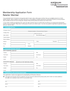 Fillable Online Retailer Membershp Form 180116 front Fax Email Print ...