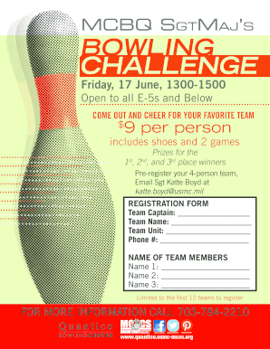 Fillable Online quantico usmc-mccs MCBQ S M S BOWLING CHALLENGE ...