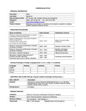 Fillable Online denis berberovic Fax Email Print - pdfFiller